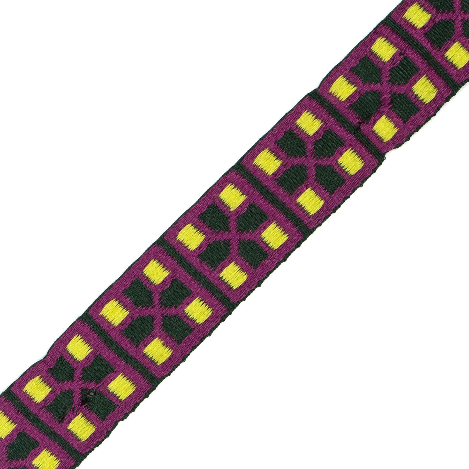 Ribbon Tile Cross Khaki - Purple - Yellow 3 Cm - vostexfashion.com
