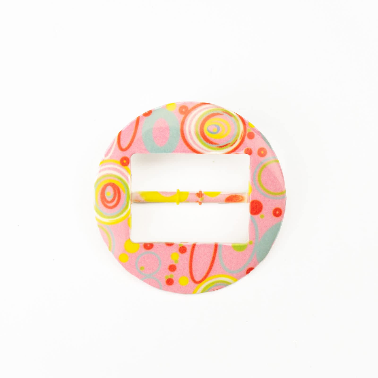 Decorate Buckle Circle Multi Pink 6.5 Cm - vostexfashion.com